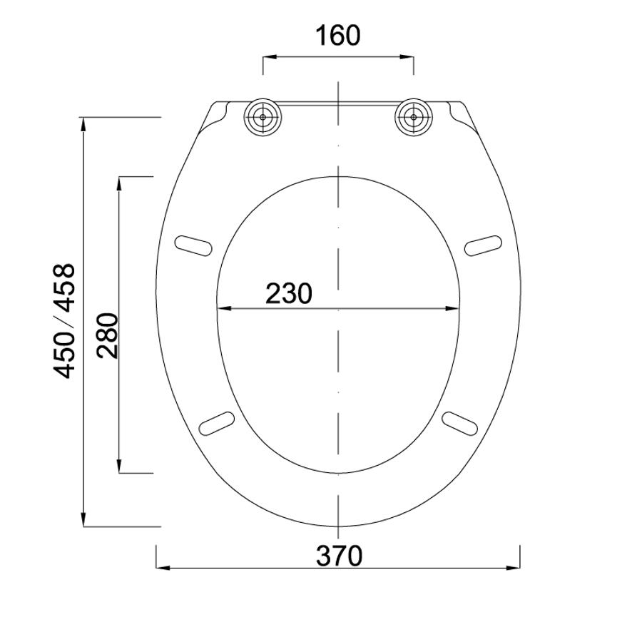Wc ülőke erősített fehér műanyag,RM fém zsanérral. Tisza STY-550-1 ...